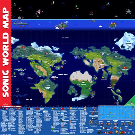 Sonic World Map As Canon To The Main Series As I Can Get It Rsonicthehedgehog