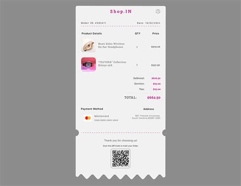 Dailyui 017 Payment Receipt Ui By Srijita Baidya On Dribbble