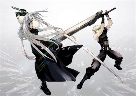 Cloud Strife And Sephiroth Final Fantasy And 2 More Drawn By Aiz00