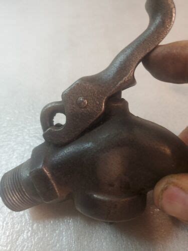 Vintage Oil Barrel Drum Drain Bung Hole Faucet Valve Sping Loaded Steel Look 4699307755