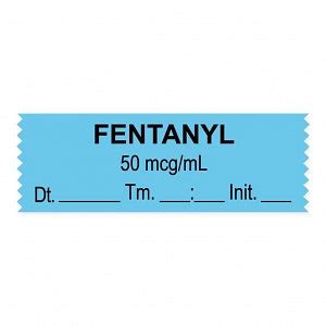 United Ad Label Co Drug Tape Labels Fentanyl Label Tape 50 Mcg