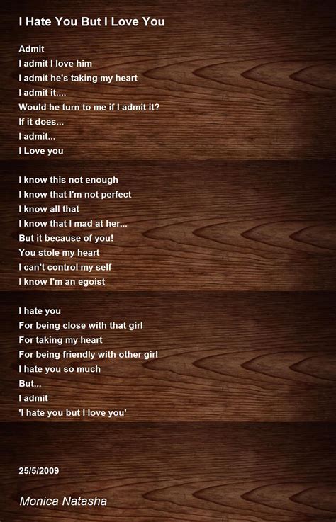 I Hate You But I Love You