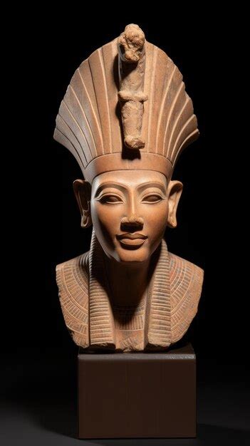 Premium Ai Image A Statue Of Thutmose Wearing A Hat