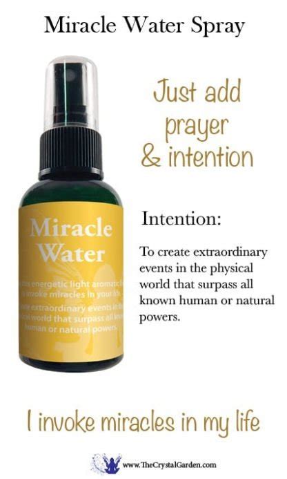Miracle Water Use With Prayer And Intention To Invite In The Miraculous