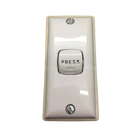 Vertical Light Switch Hpm 1 Gang Press Button 15a 250v White P770