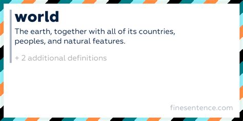 World Definition Meaning And Examples In English