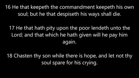 Proverbs Chapter 19 Youtube