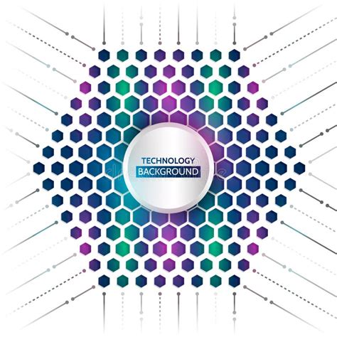 Hexagon Science Flat Icon Background Vector Stock Vector Illustration