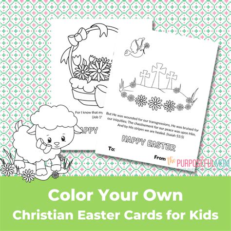 Free Printable Christian Easter Cards To Color 2025 The Purposeful Mom