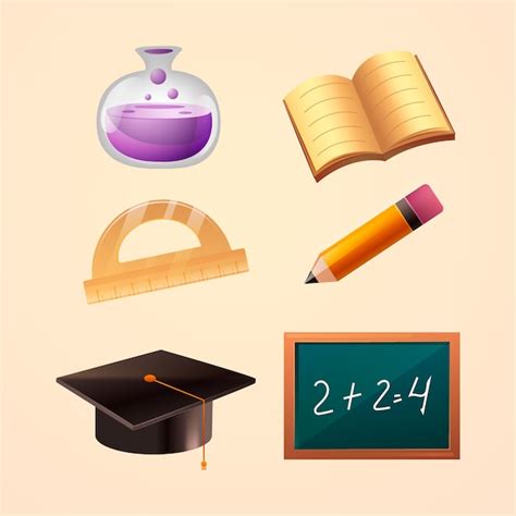 Free Vector Realistic Back To School Elements Collection
