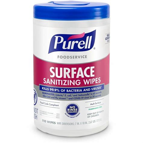 Purell Foodservice Surface Sanitizing Wipes Ready To Use Wipe7