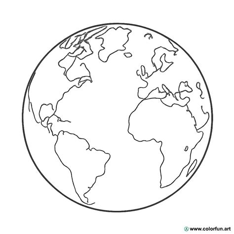 Desenhos Para Colorir De Um Globo Terrestre Para Baixar Ou Imprimir