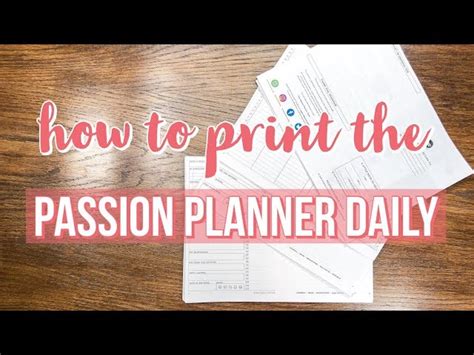 Free Passion Planner Printables Free Printable