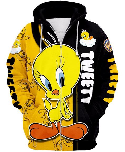 Tweety Zip Up Hoodie S Tweety Bird Onesie Tweety Bird Jacket
