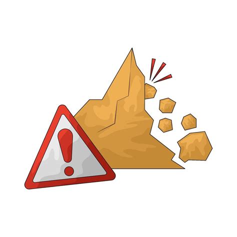 Illustration Of Landslide Warning 69030910 Vector Art At Vecteezy
