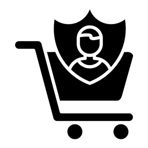 Premium Vector Consumer Protection Glyph Solid Black Illustration