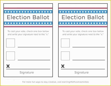 Free Voting Form Template Of Sample Election Ballot For Board Directors