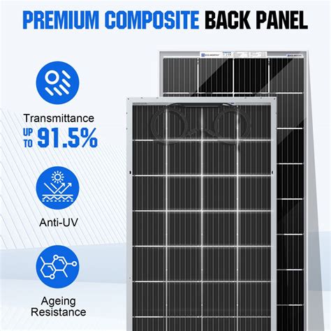 Bifacial 100w 12v Monocrystalline Solar Panel Eco Worthy