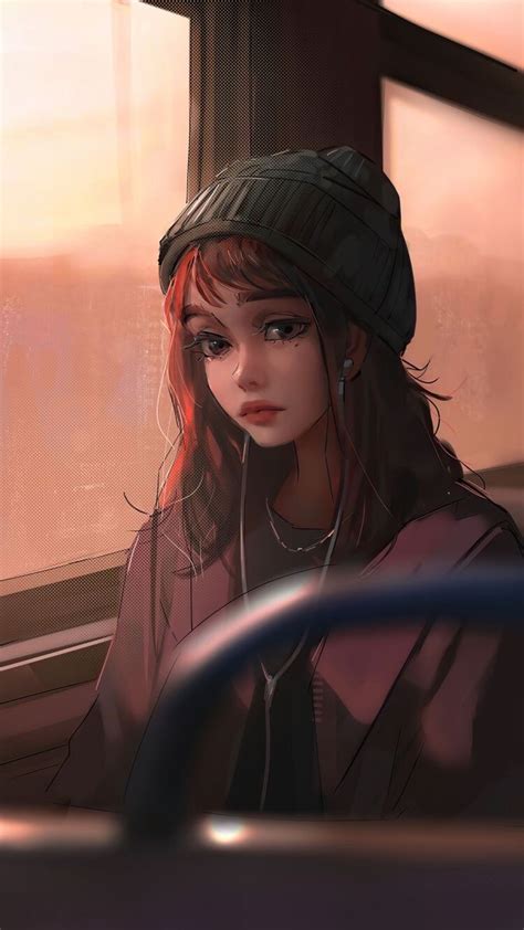Artstation Girl In A Bus