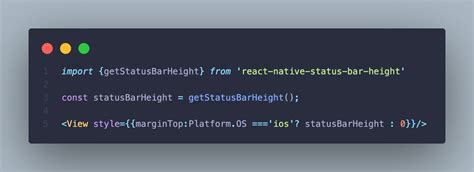 RN Status Bar Height For IOS