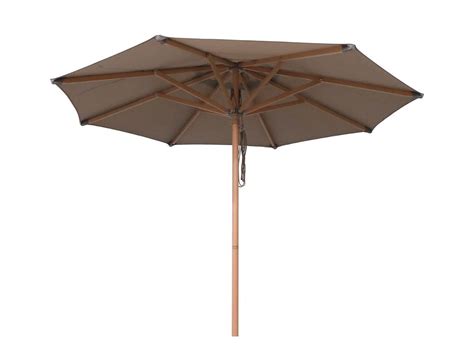 Deluxe Beech Wood Round Umbrella 3meters Outdoor Living Europe