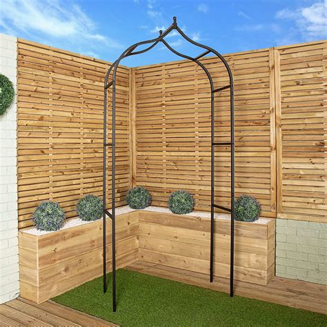 80cm X 45cm Large Cottage Heavy Duty Black Metal Herbaceous Garden