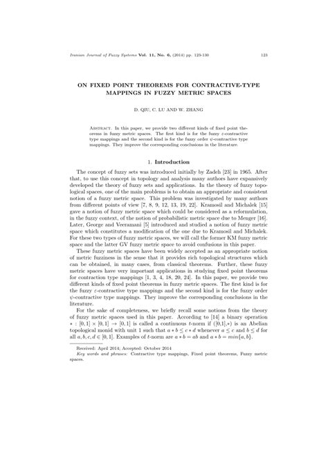 pdf on fixed point theorems for contractive type mappings in fuzzy metric spaces