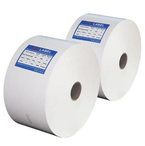 Semi Glossy Label Jumbo Roll Raw Material Coated Label 80 G Self