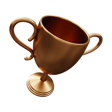 Premium Photo Bronze Trophy 3d Illustration Isolated In White Background