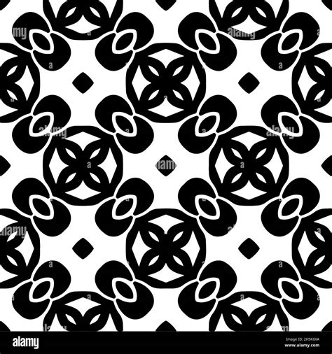 Vector Geometric Seamless Patternmodern Geometric Background With Abstract Shapesmonochromatic