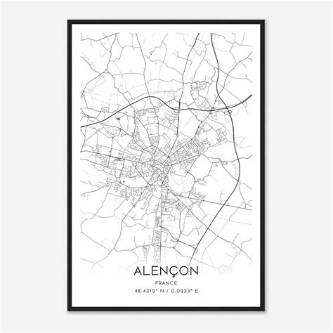 Custom Alencon France Map Poster Mapmory