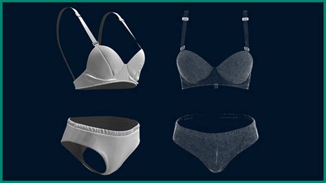 Artstation Bra And Panty With Texture Smart Material Zprjobjfbx
