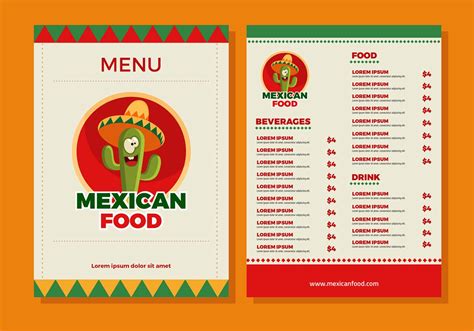 Mexican Food Menu Template Vector 199380 Vector Art At Vecteezy