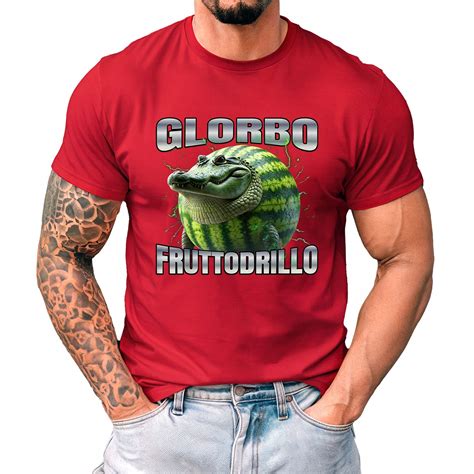 Glorbo Fruttodrillo Brainrot Mém Arbuz Krokodyl Férfi Póló Xxl Méret