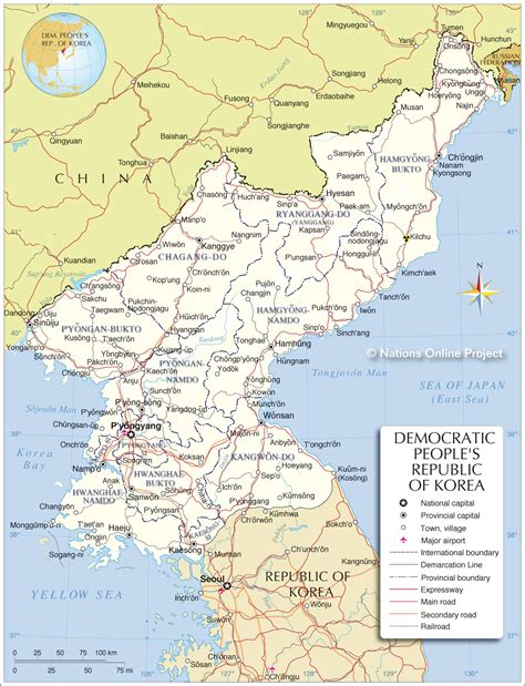 Map Of North Korea Country