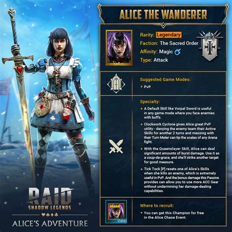 Alice The Wanderer Begins Her Raid Shadow Legends