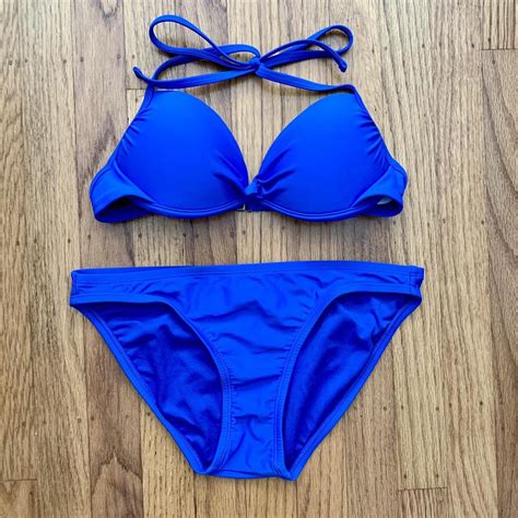 Xhilaration Womens Blue Bikinis And Tankini Sets Depop