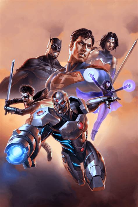 Justice Leage Vs Teen Titans 2016 Textless Rtextlessposter