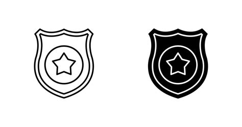 Police Shield Vector Icon 22282577 Vector Art At Vecteezy