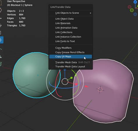 how to move obj s uv map to another obj same shape but different