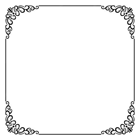 사각형 테두리 장식 코너 정사각형 테두리 국경 장식 Png 일러스트 및 Psd 이미지 무료 다운로드 Pngtree