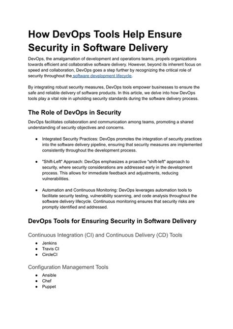 Ppt How Devops Tools Help Ensuresecurity In Software Delivery