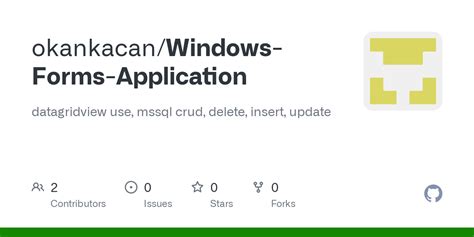 Github Okankacanwindows Forms Application Datagridview Use Mssql