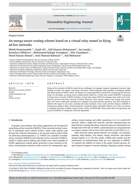 Pdf An Energy Aware Routing Scheme Based On A Virtual Relay Tunnel In Flying Ad Hoc Networks