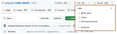 Saving Repositories With Stars Github Docs