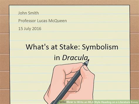 How To Write An MLA Style Heading On A Literature Essay 11 Steps