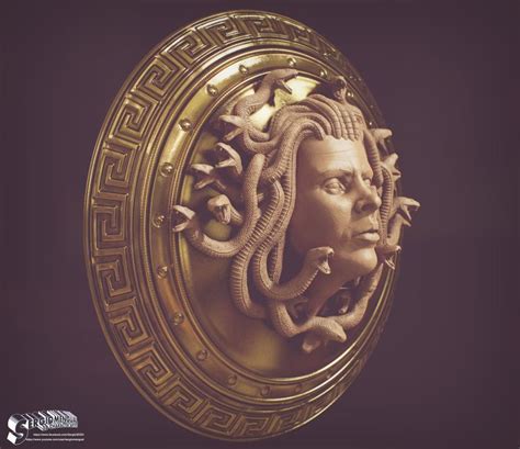 Artstation Medusa Shield For Athena Doll Sergio Gabriel Mengual