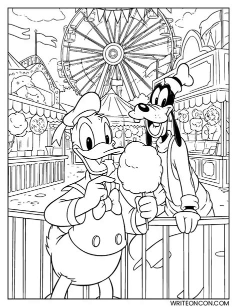 디즈니 도날드 덕 색칠 페이지