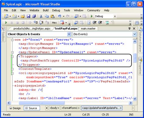 Features Using Within AJAX Update Panel