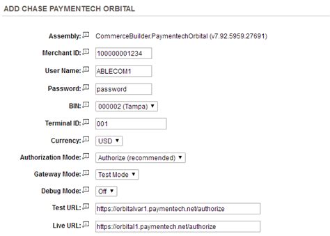 Chase Paymentech Orbital